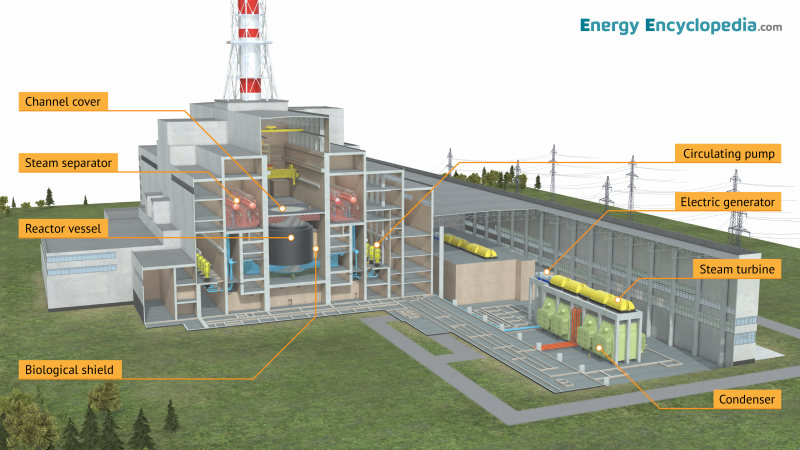 Labelled cutaway diagram of an RBMK nuclear power plant - Images - Free ...