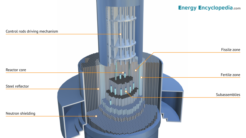 Labelled diagram of the Superphénix reactor core - Images - Free ...